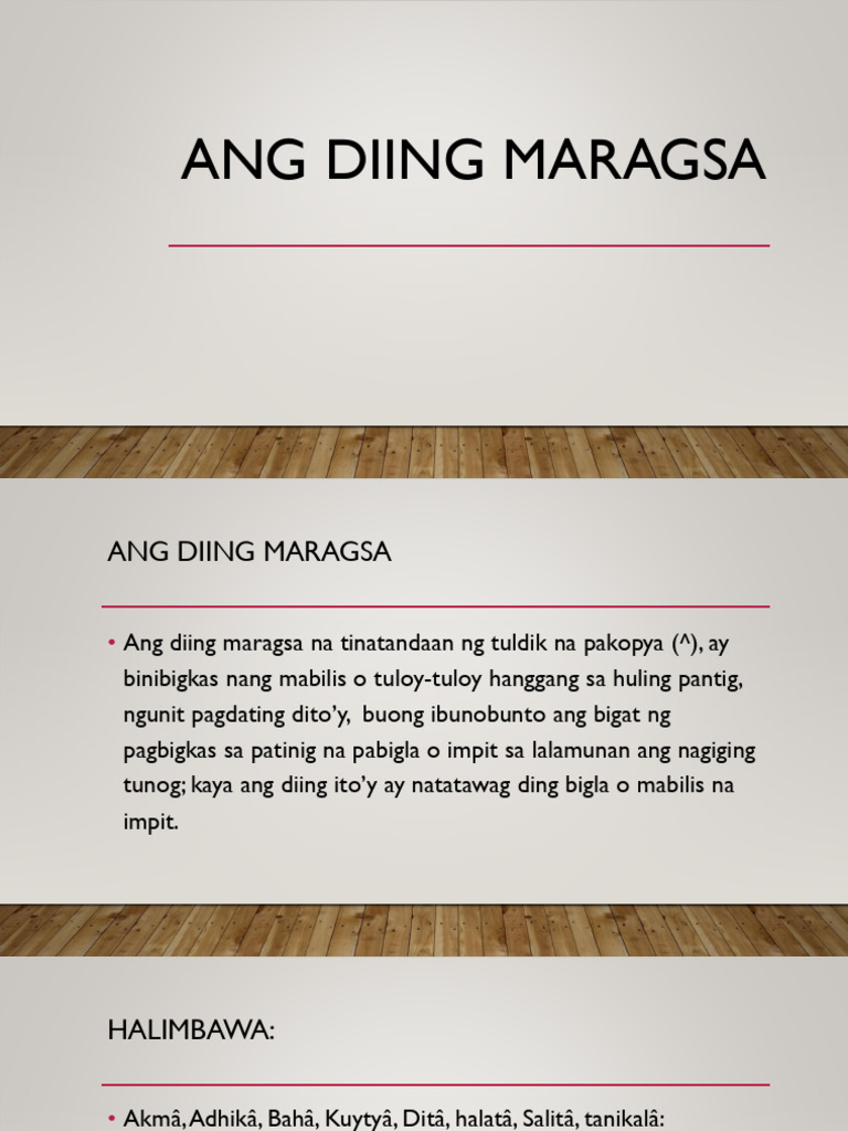 Ang Diing Maragsa | PDF