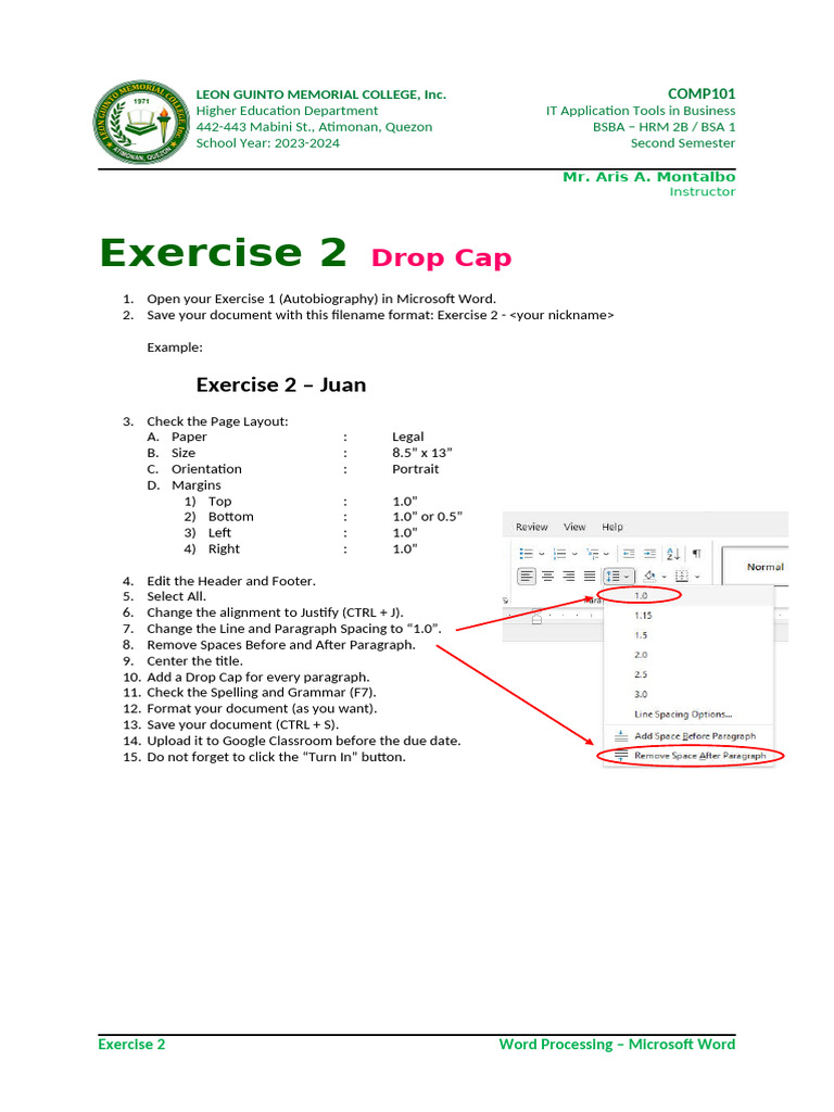Exercise 2 BSBA HRM 2B BSA 1 | PDF