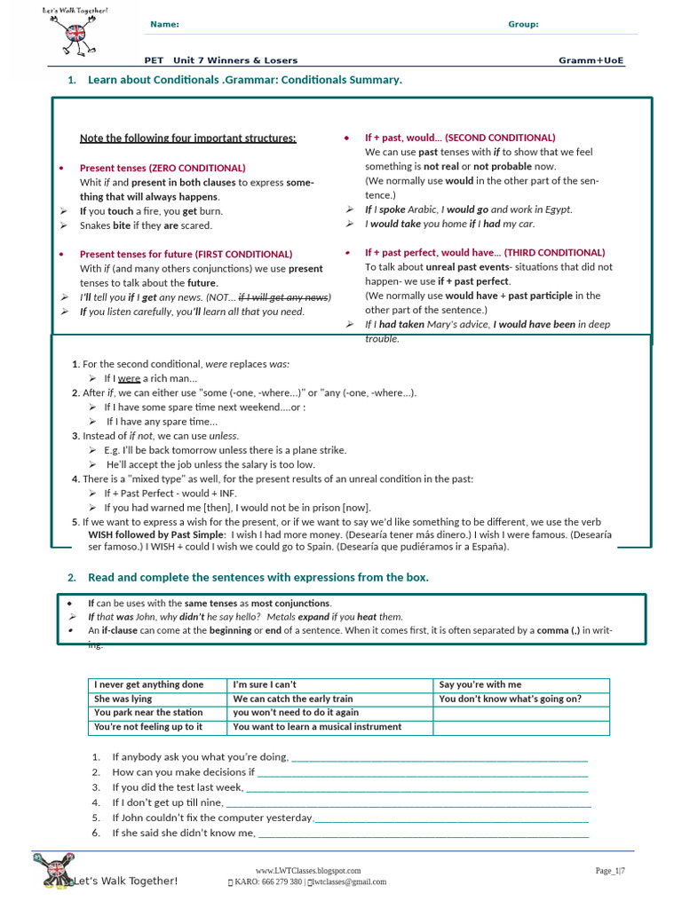 7.1 - Gram - Cond+Adv of Freq+UoE | PDF | Grammatical Tense | Tooth