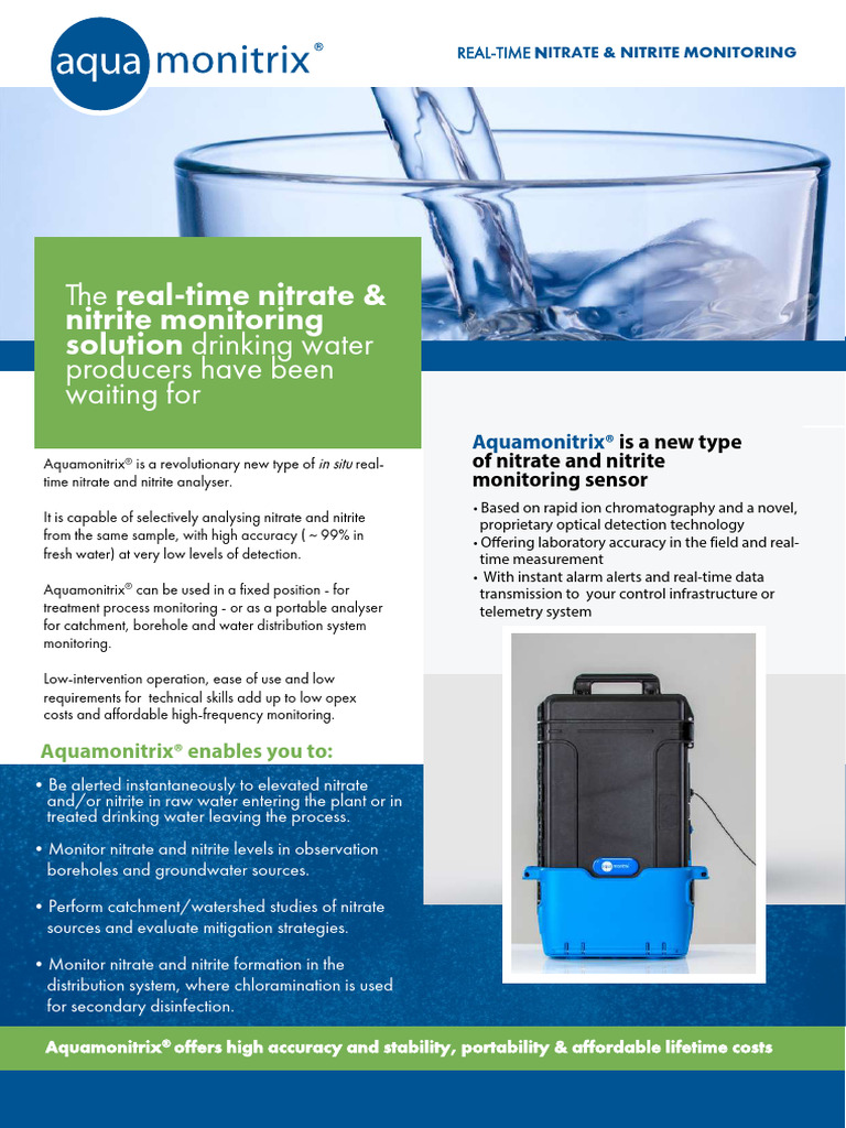 Aquamonitrix - Drinking Water | PDF | Nitrate | Nitrite
