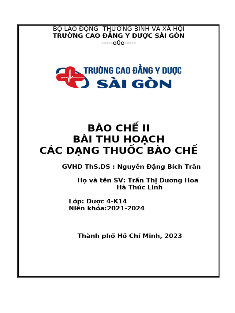 D4.k14.cdydsg - Bài Thu Hoạch - Tên SV Tran Thi Duong Hoa - Ha Thuc Linh | PDF