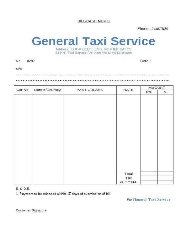 Raj Tour & Travels Reciept Format - PDF - Receipt - Services (Economics ...