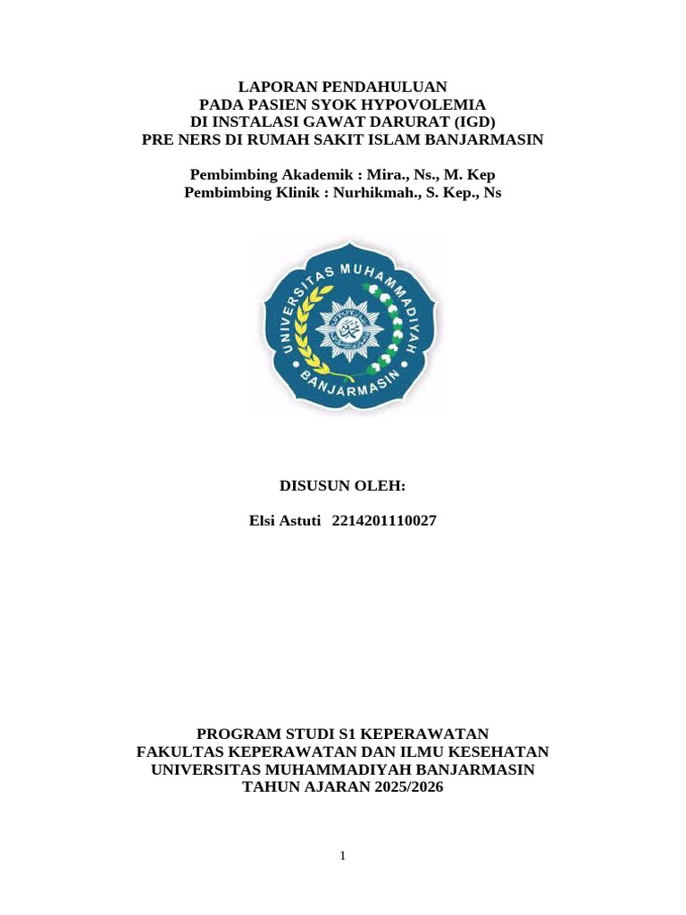 LP Syok Hyvopolemia Igd Fix | PDF