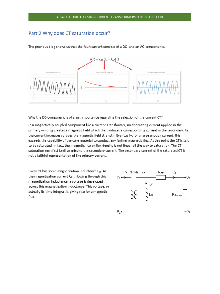 Part 2 Why Does CT Saturation Occur | PDF | Inductance | Transformer