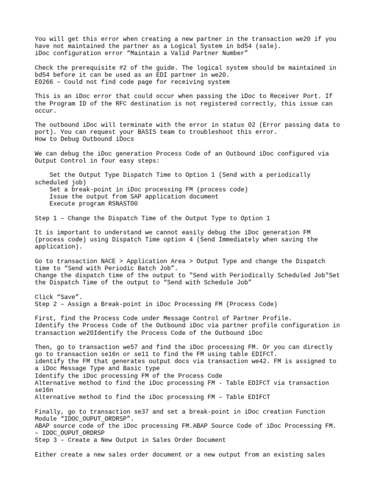 SAP OLE3 | PDF | Debugging | Electronic Data Interchange