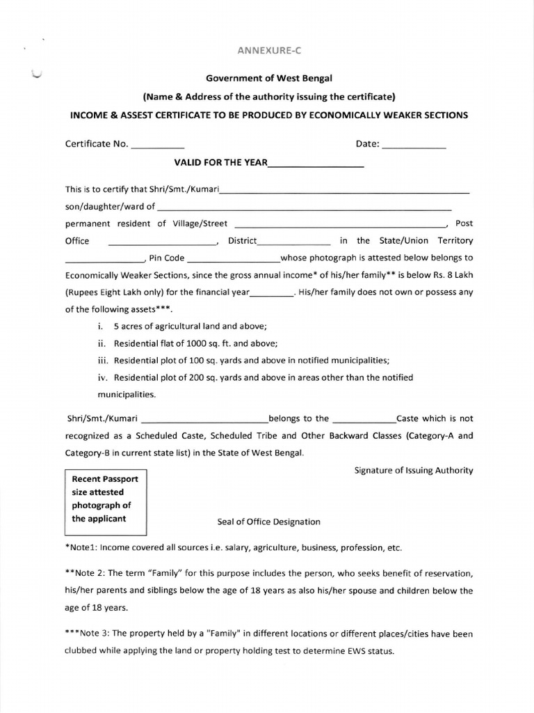 Annexure -C _ EWS | PDF