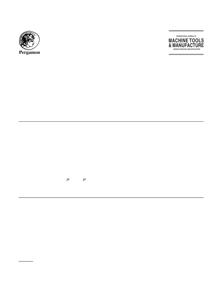 (1999) Thermal Error Mode Analysis and Robust Modeling For Error Compensation On A CNC Turning ...
