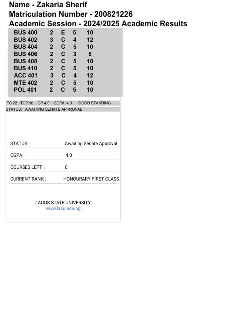 Academic Results | PDF
