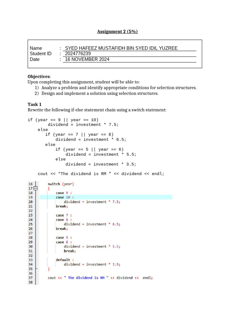 Assignment 2 Syed Hafeez 2024776239 | PDF
