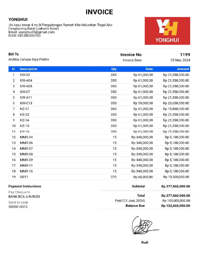 Invoice 1199 | PDF