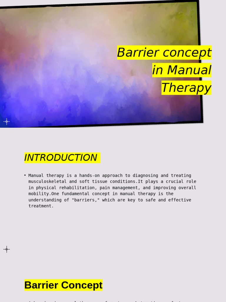 Understanding Barriers in Manual Therapy | PDF | Manual Therapy | Human ...