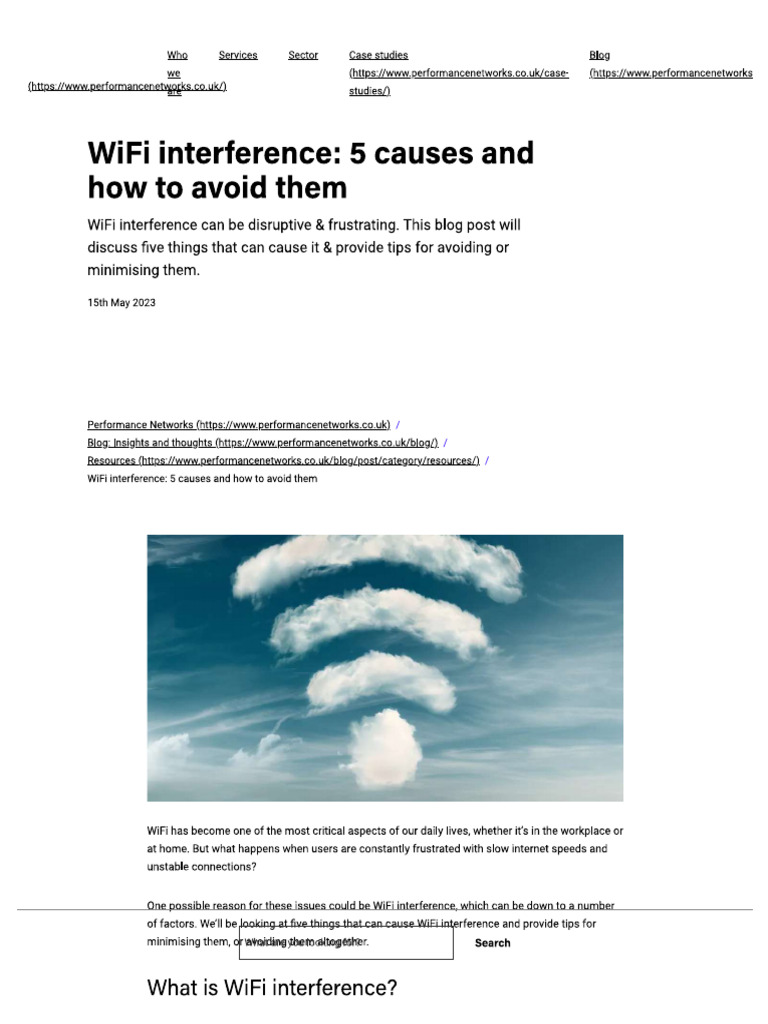 WiFi interference - 5 causes and how to avoid them | PDF