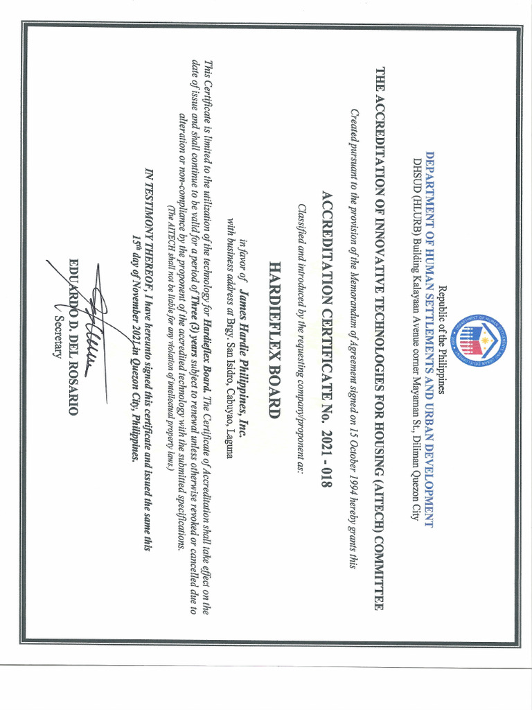 Accreditation of Innovative Technologies For Housing - AITECH - Committee | PDF