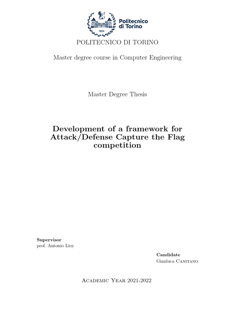 Attack/Defense CTF Framework Development | PDF | Computer Network | Cloud Computing