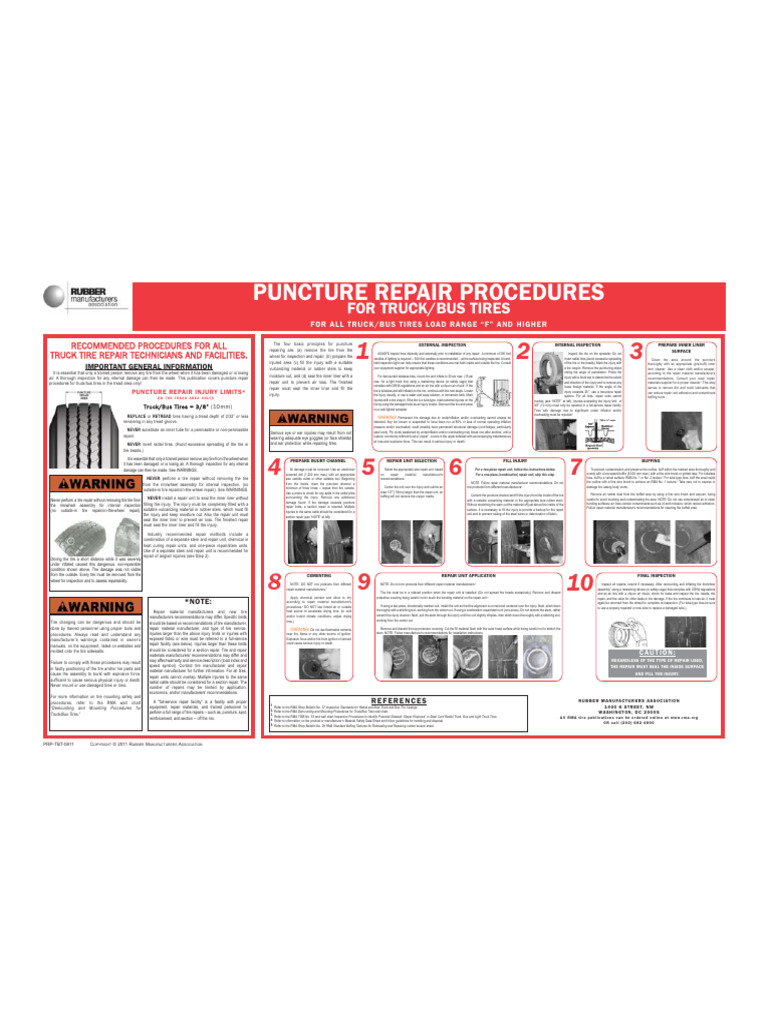 Truck/Bus Tire Puncture Repair Guide | PDF | Tire