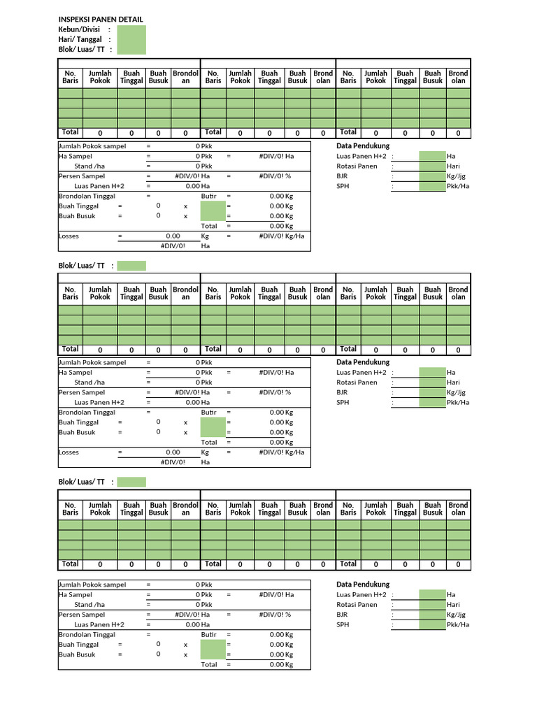 Form Ipd Harian | PDF