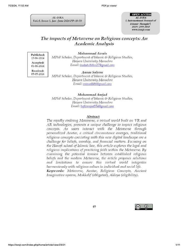The Impact of Metaverse (Awais) | PDF