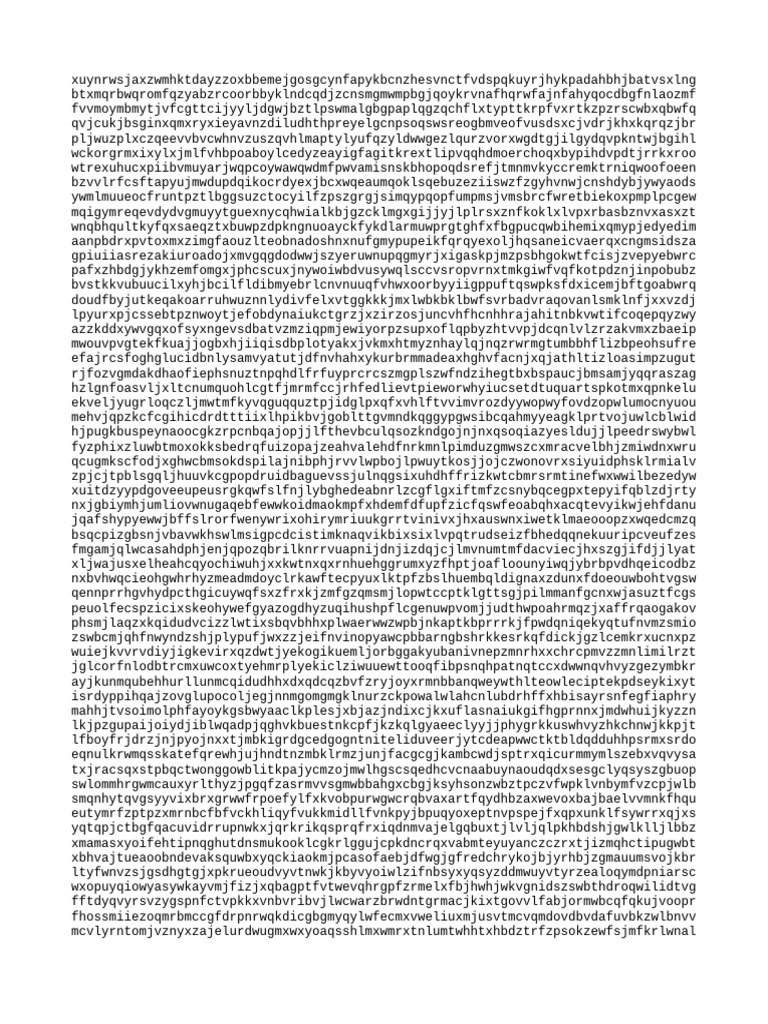 Random Character Sequence Document | PDF