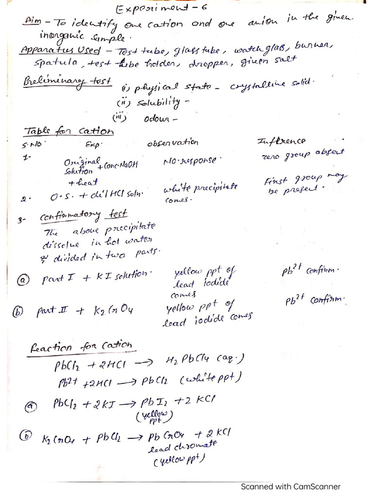 Lead Chloride | PDF