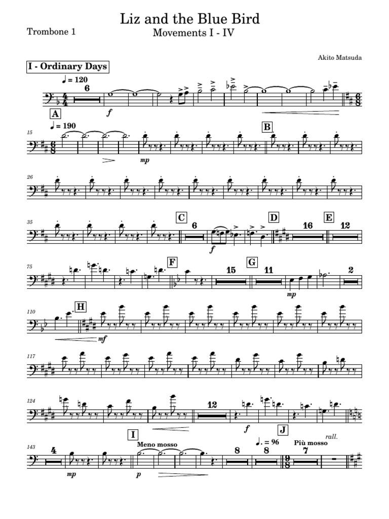 LIZ AND THE BLUE BIRD-Trombone_1 | PDF
