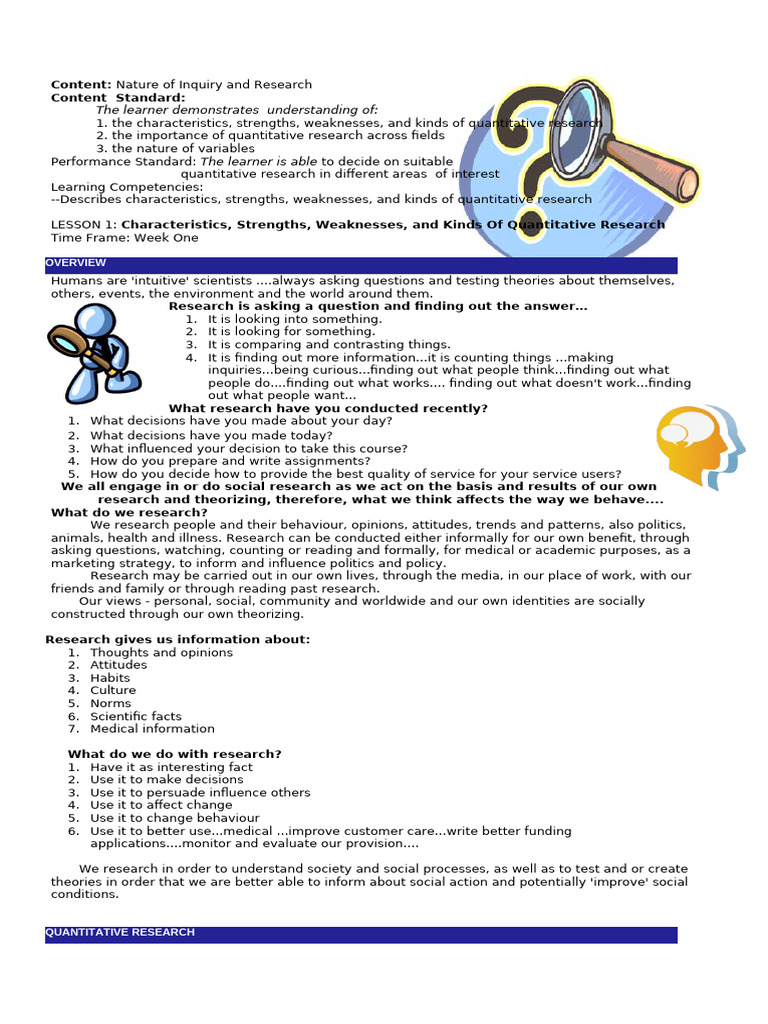 Grade 12 Practical Research 2 V2 | PDF | Quantitative Research | Statistics