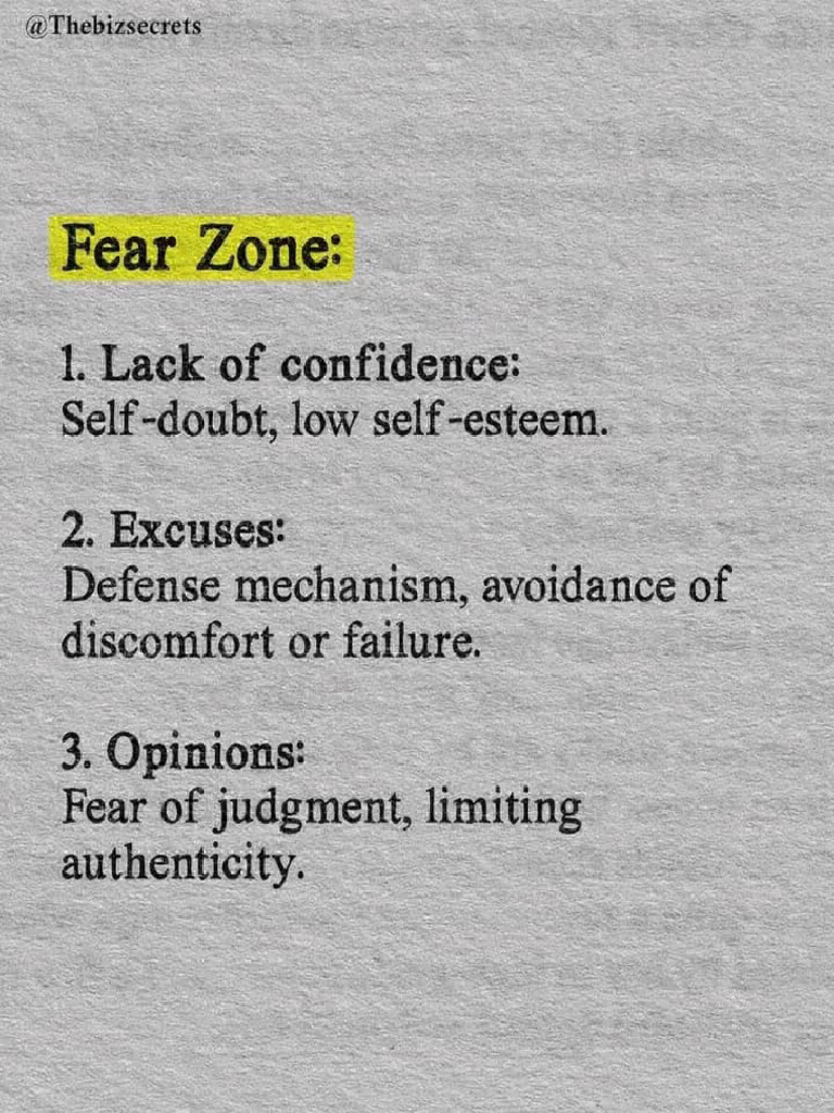 Comfort Zone Map | PDF