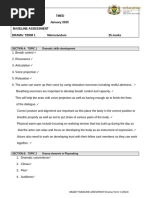 2025 Grade 8 Drama Answers or Responses | PDF