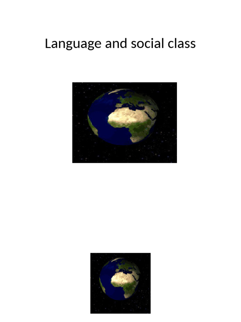 Language and Social Class | PDF