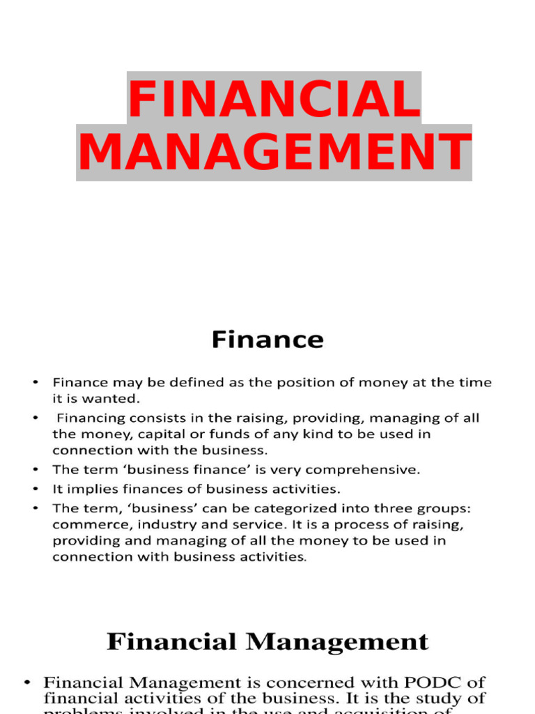Financial Management | PDF