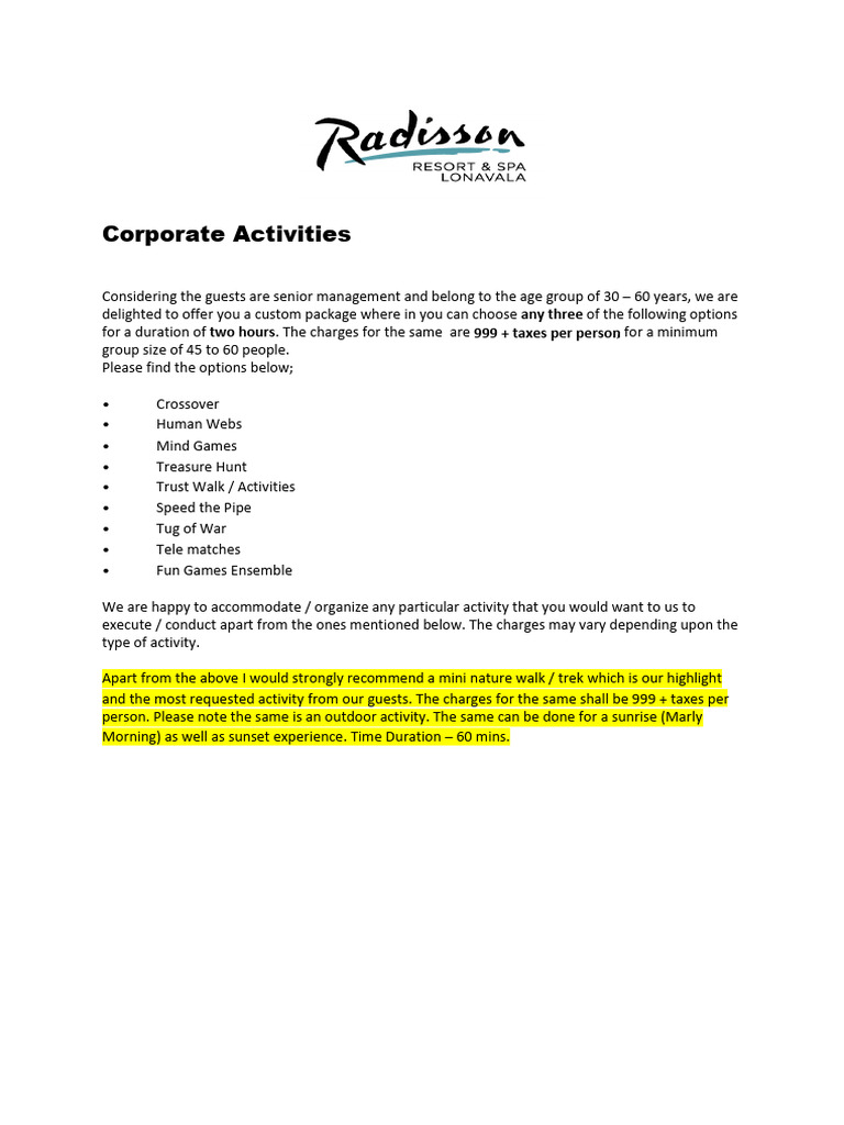 Corporate Activities | PDF