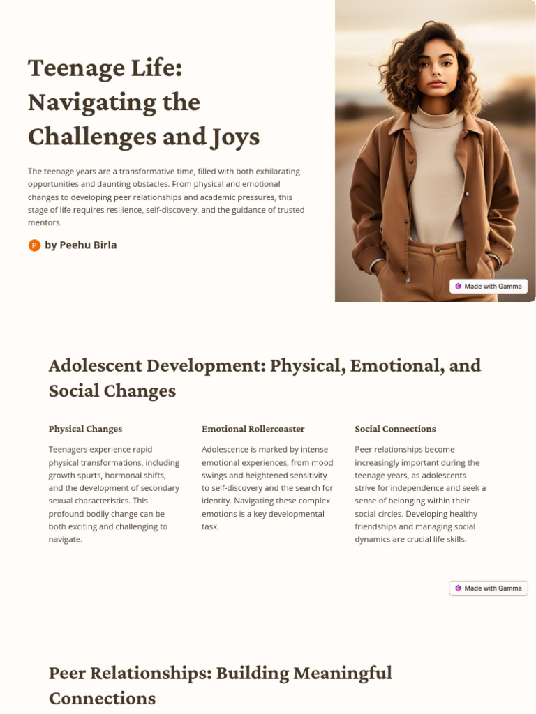Navigating Teenage Life Challenges | PDF | Adolescence | Mental Health
