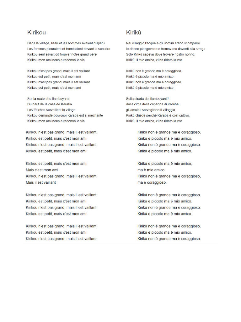 Kirikou | PDF