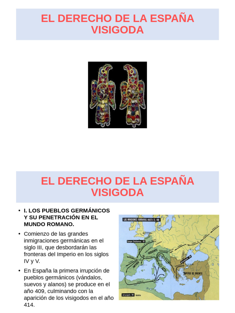Derecho Visigodo en España: Historia y Normas | PDF | Antigüedad tardía