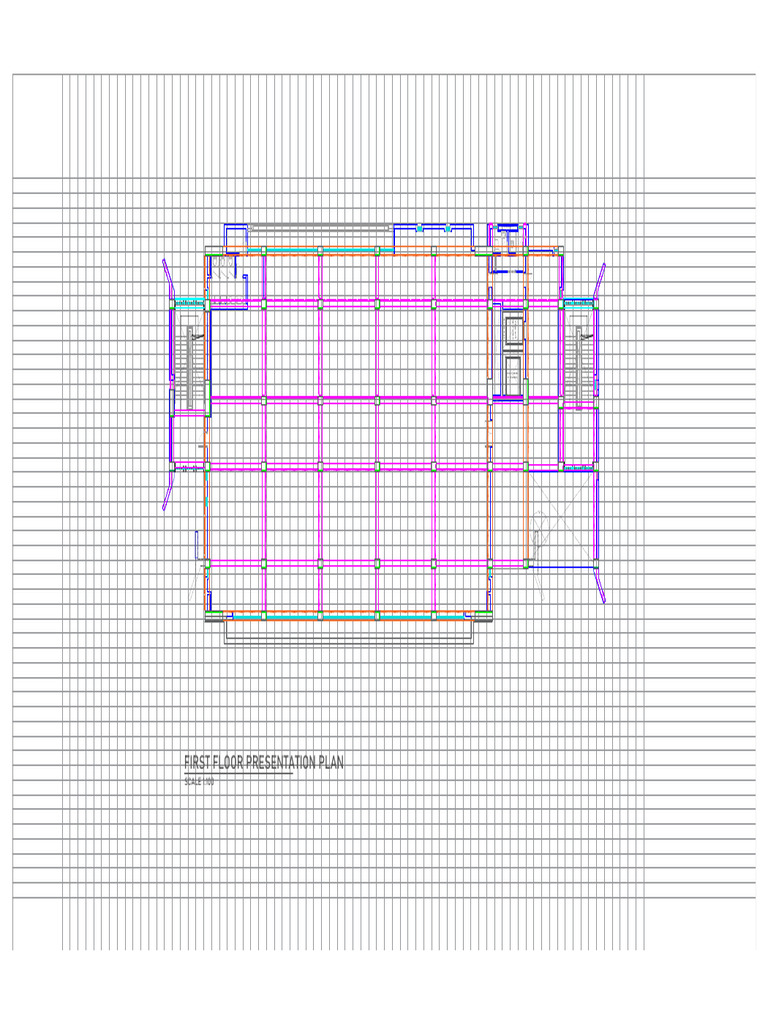 First Floor Presentation Plan: SCALE 1:100 | PDF