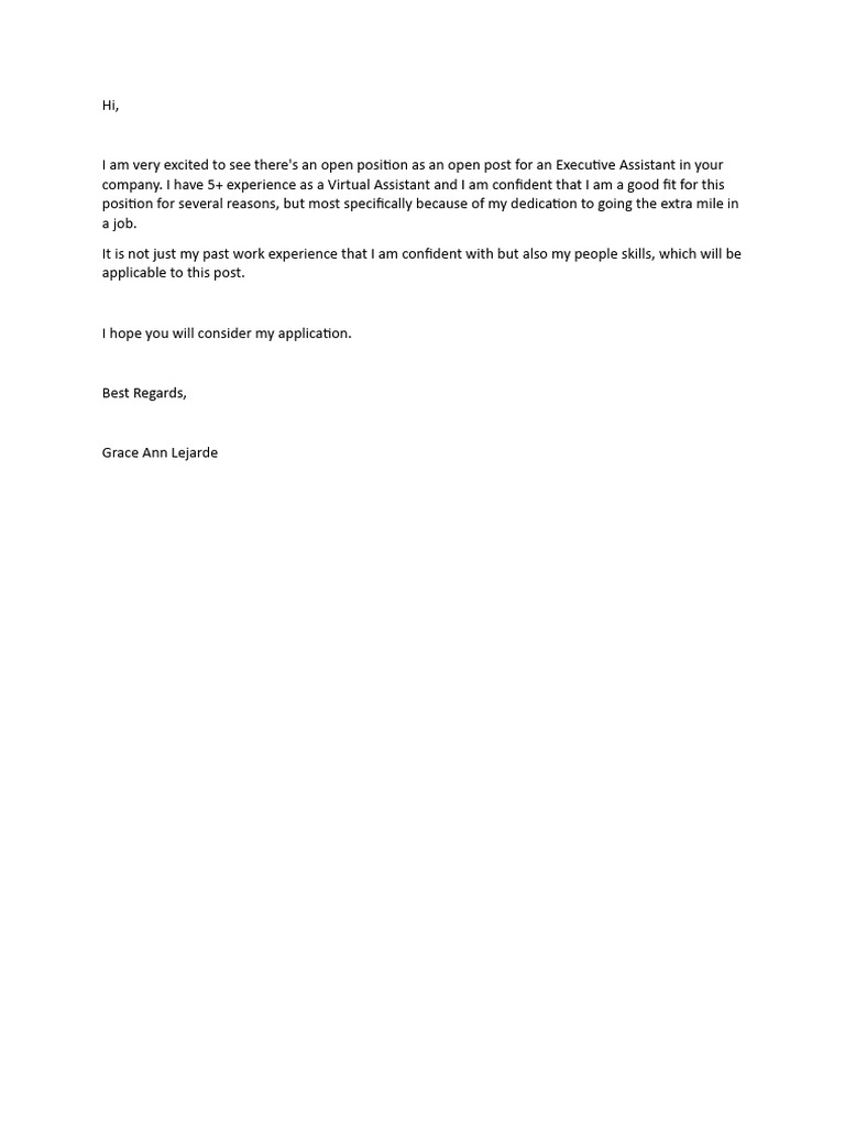 Cover Letter 2023 | PDF