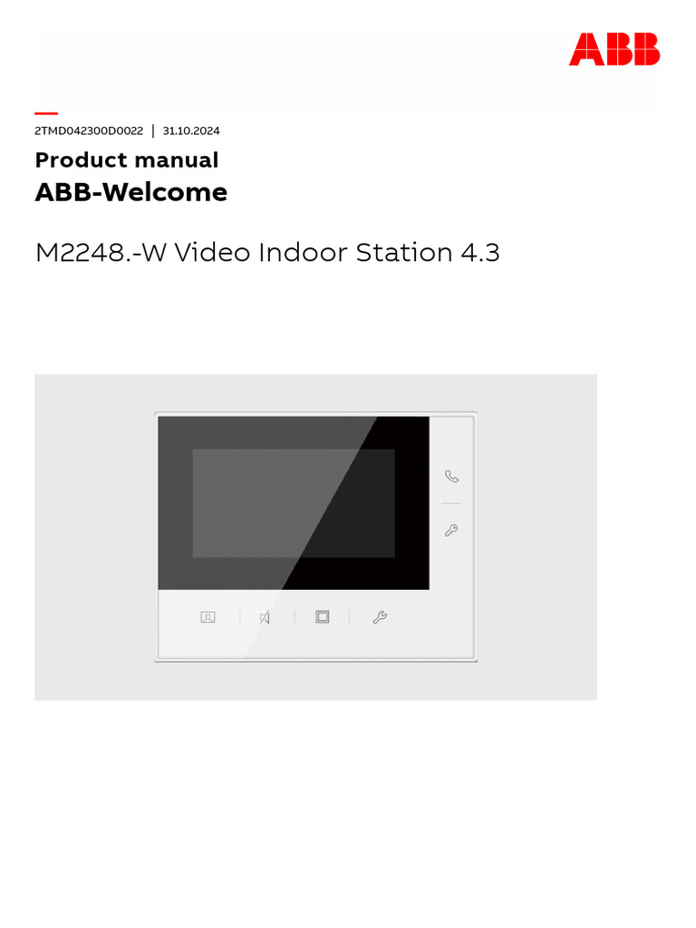 ABB-Welcome M2248 Video Manual | PDF | Camera | Electricity