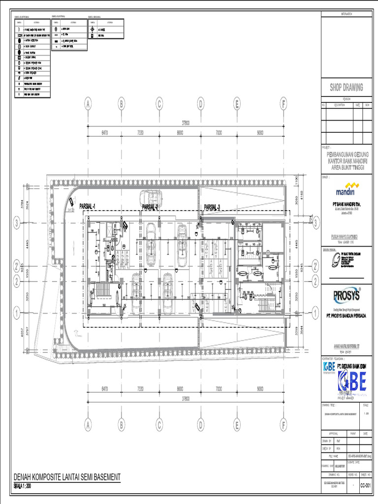 Denah Lantai Semi Basement dan 1-3 | PDF