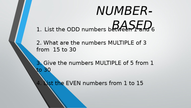 Number Based | PDF