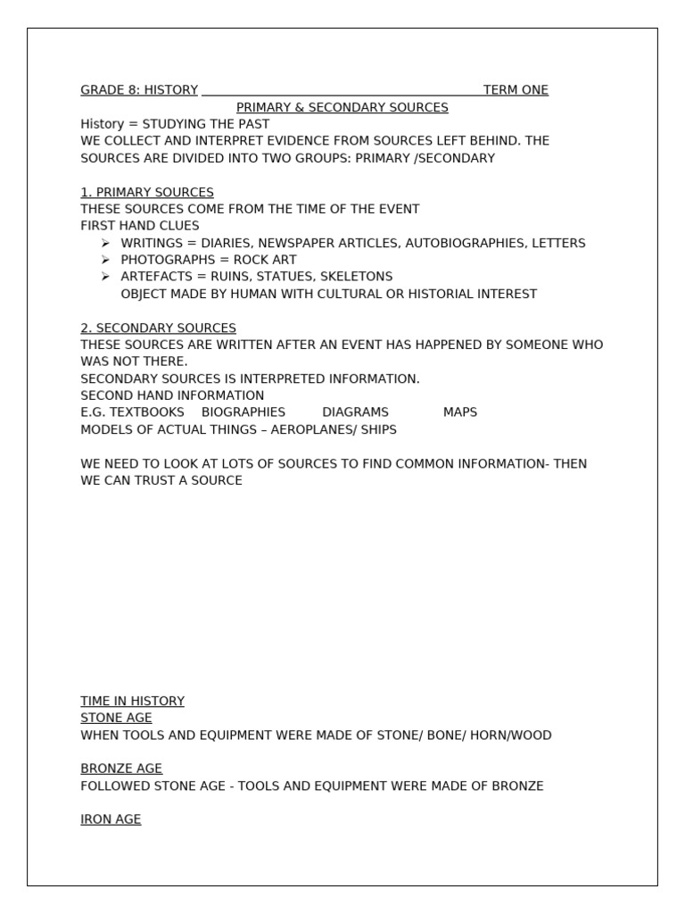 Grade 8 History: Sources and Industrial Revolution | PDF | Mining | Gold