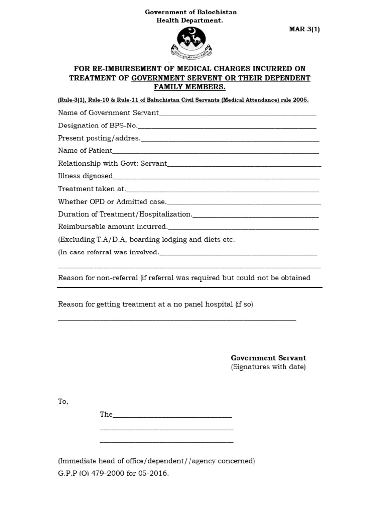 Medical Performa - Complete | PDF | Health Sciences | Public Services