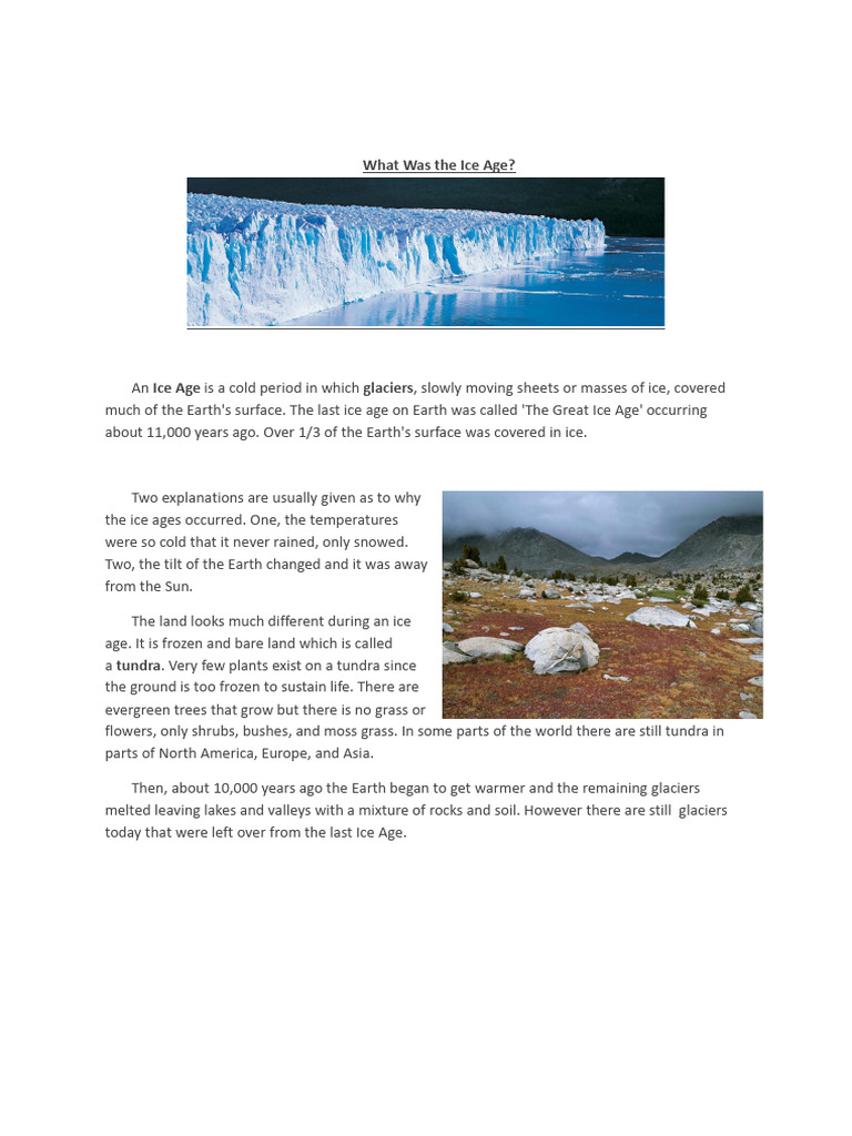 Understanding the Ice Age Explained | PDF | Ice Age | Glacier