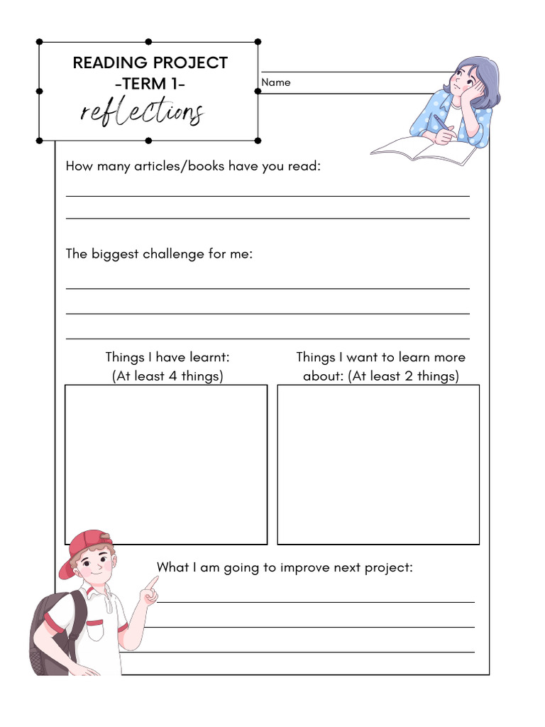 End of Term Reflection Worksheet | PDF