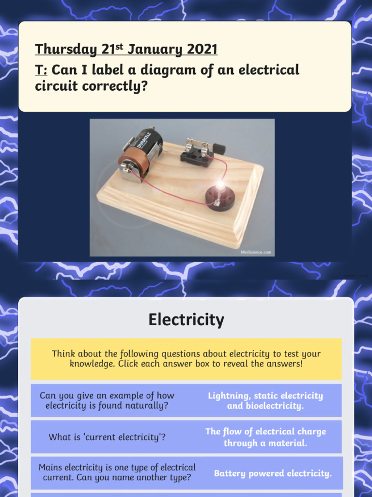 Electrical Circuits {PPT Science-ICT} | PDF