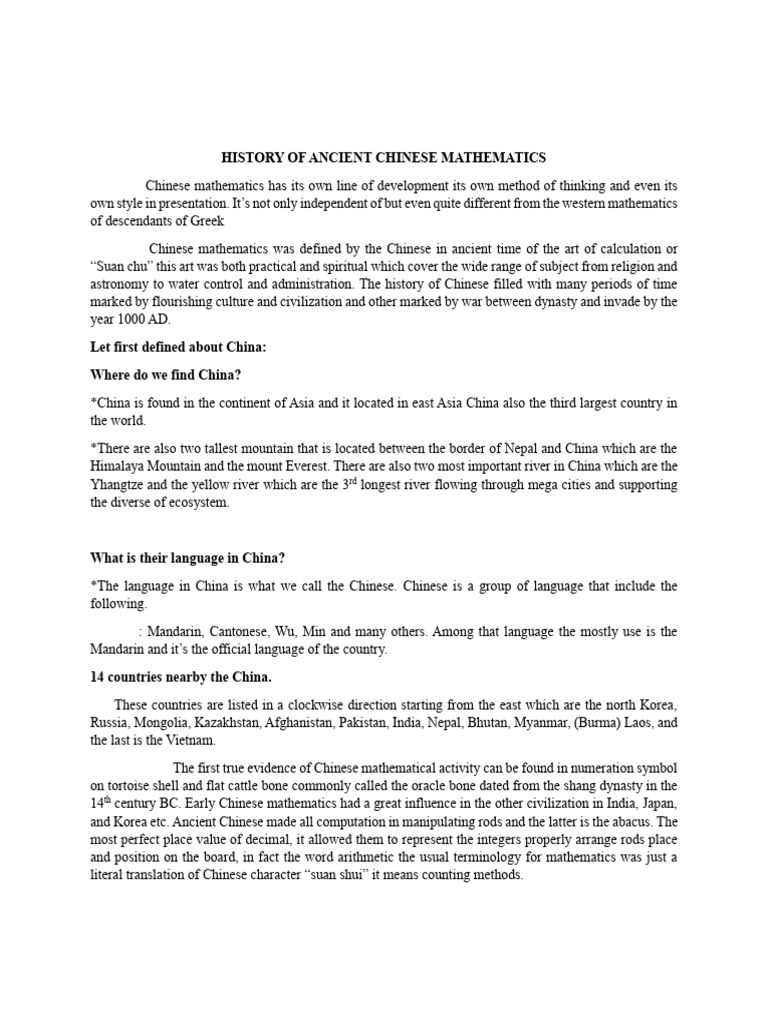 History of Chinese Mathematics Soft | PDF | Mathematics