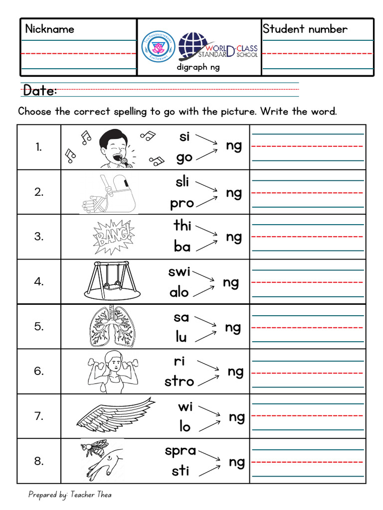 Roi Eng 1678912913 Digraph NG Activity Sheet - Ver - 1 PDF | PDF