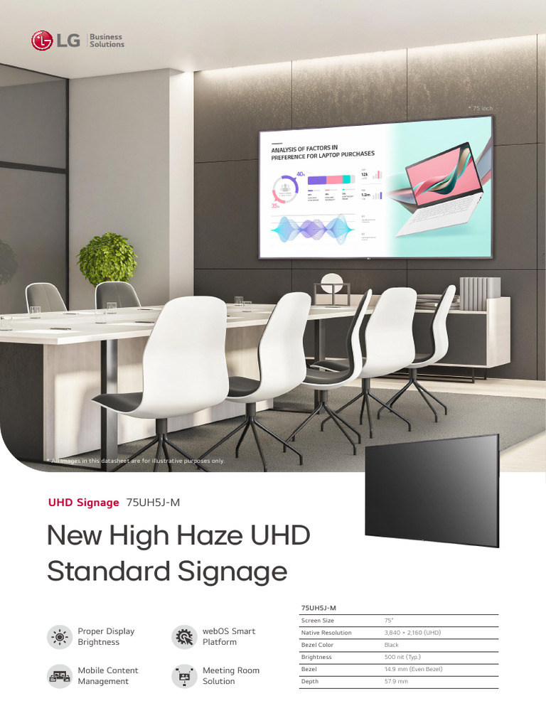 75UH5J-M Datasheet (Low) LG UHD Signage 230913 | PDF | Hdmi | Digital ...