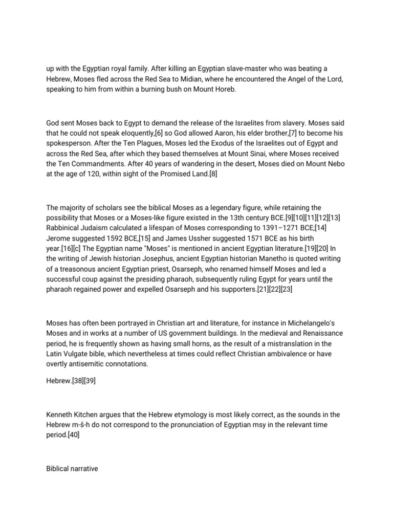 moses | PDF | Moses | Isaac