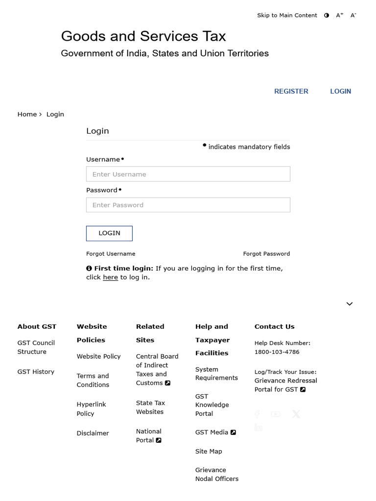 Goods & Services Tax (GST) - Login | PDF | Government Finances | Taxes