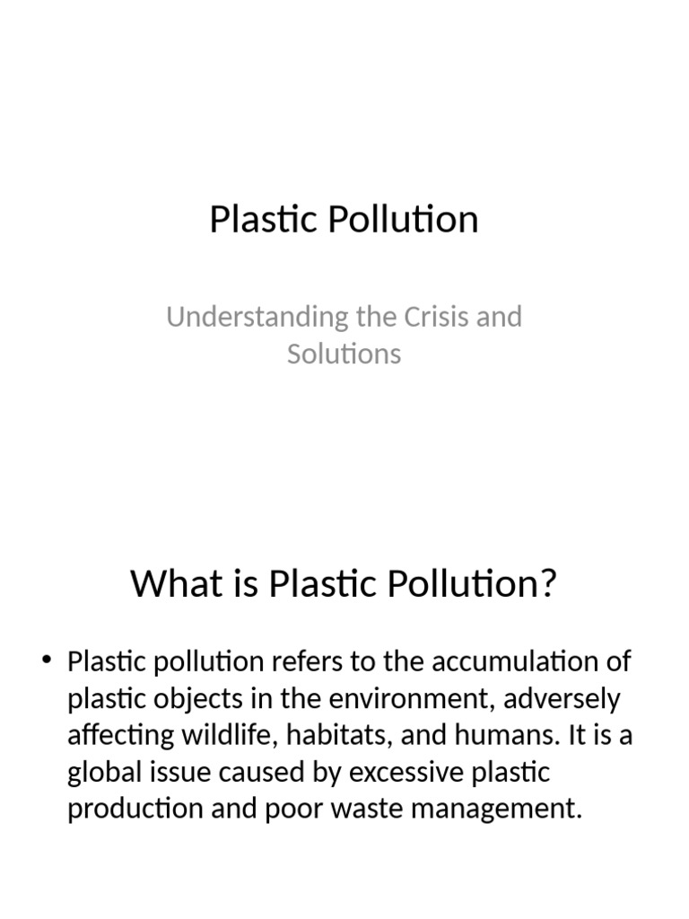Plastic Pollution Presentation (1) | PDF