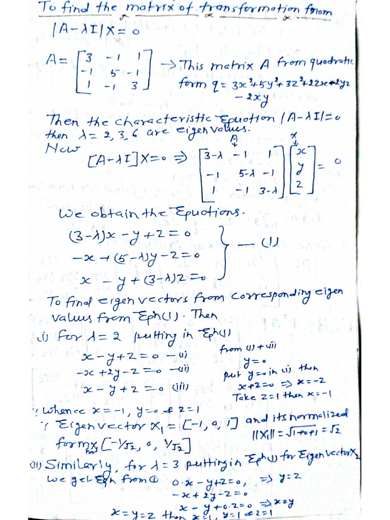 Reduce Quadratic Form Into Canonical Form By Lt Pdf